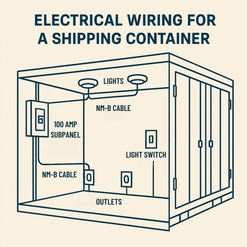 How to Put Electricity In a Shipping Container - Dry Box