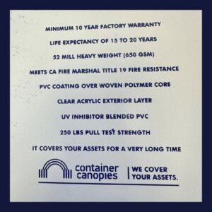 Shipping Container Canopy Shelter Kits - Dry Box