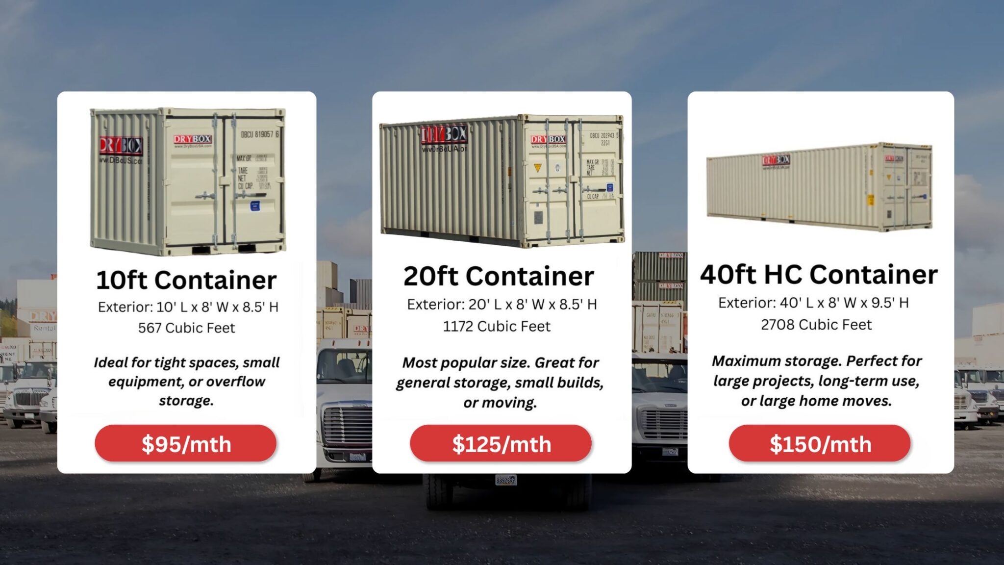 Shipping Containers in Salt Lake City, Utah - Dry Box